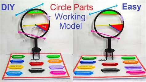 Parts Of Circle Working Model Maths Craftpiller Diy Circle Parts Workingmodel