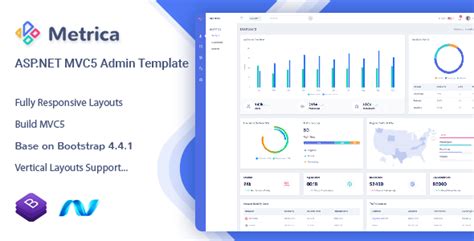 Metrica ASP NET MVC5 Admin Dashboard Template By Mannat Themes