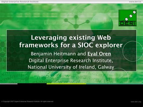 Leveraging Existing Web Frameworks For A Sioc Explorer Scripting For