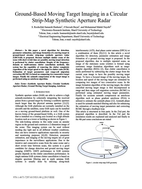 Pdf Ground Based Moving Target Imaging In A Circular Strip Map Sar Dokumen Tips
