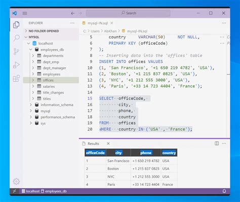 Mysql In Operator Vs Code Sqlpey