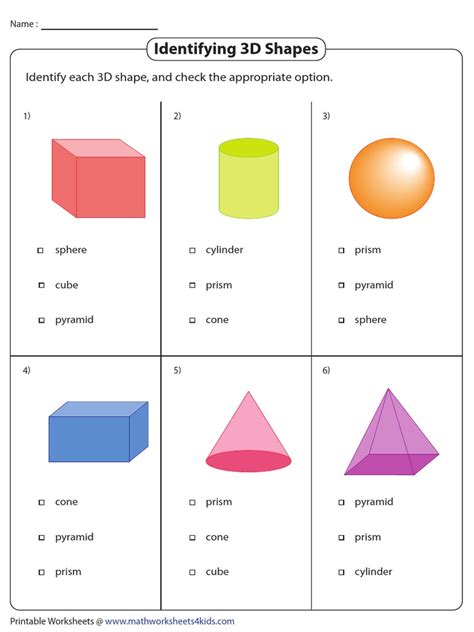 Properties Of 3d Shapes Worksheet Printable Pdf Worksheets