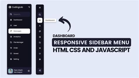 Side Navigation Bar In Html Css And Javascript Buymeacoffee