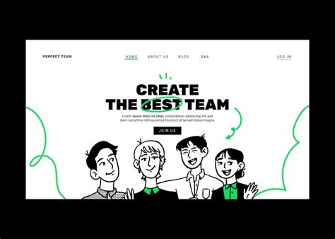 손으로 그린 사람들의 그룹 방문 페이지 무료 벡터 How To Draw Hands Website Design Inspiration Web Graphic Design