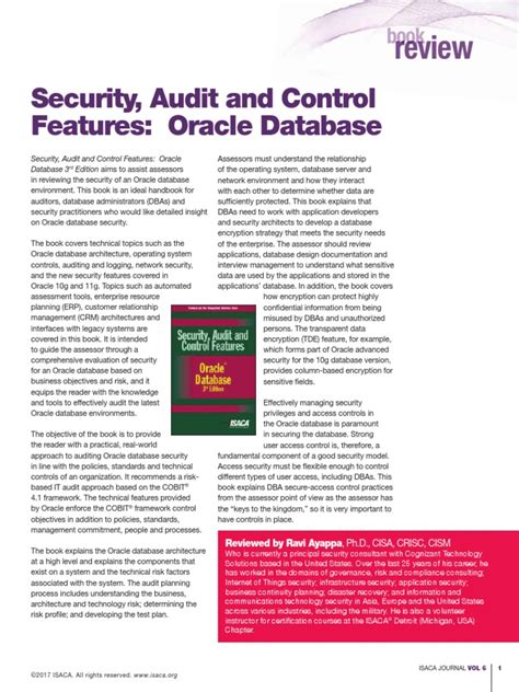 Review Security Audit And Control Features Oracle Database Pdf Databases Computer Network