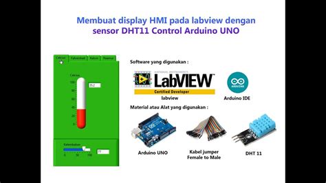 Membuta Display Labview Sensor Dht11 Arduino Uno Youtube