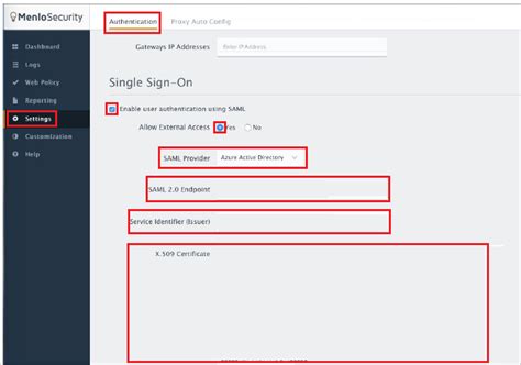 使用 Microsoft Entra Id 以進行單一登入設定 Menlo Security Microsoft Entra Id