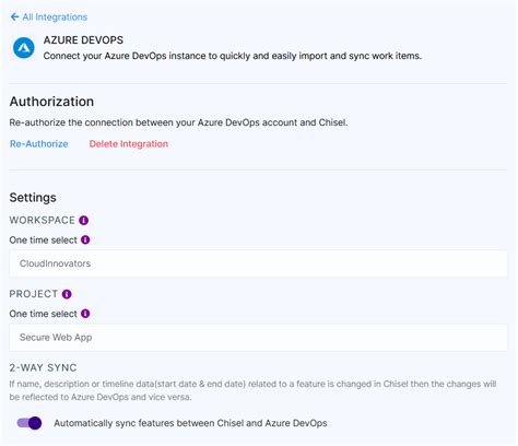 Azure Devops Integration Chisel Help