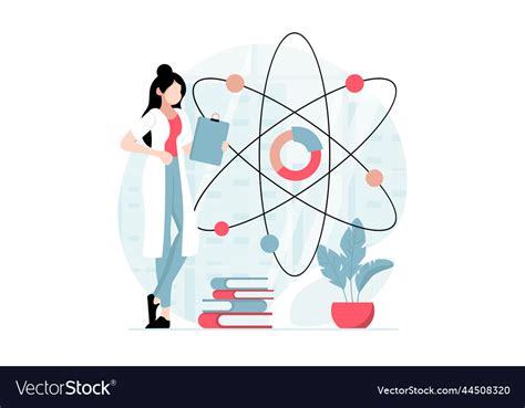 Data Science Concept With People Scene In Flat Vector Image