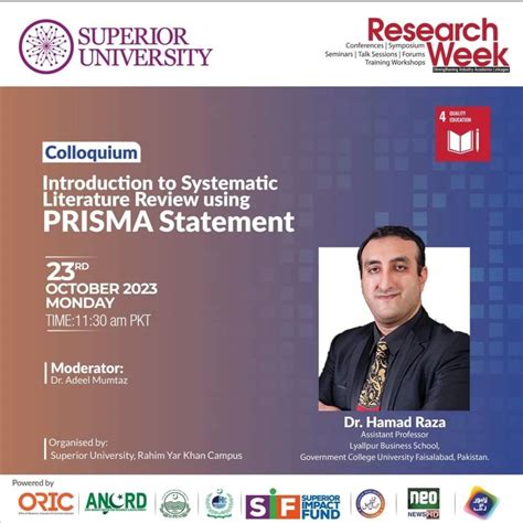 Dr Hamad Raza On Linkedin Researchweek2023 Oricsuperior