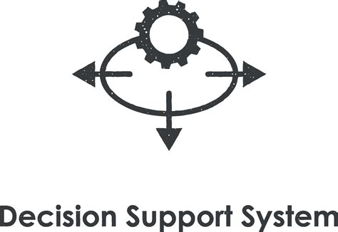 Arrows Decision Support System Vector Icon Illustration With Stamp Effect 38030448 Vector Art