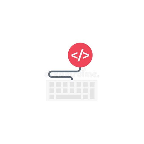 Keyboard Coding Vector Flat Colour Icon Stock Vector Illustration Of Flat Coding