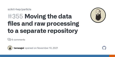 Moving The Data Files And Raw Processing To A Separate Repository