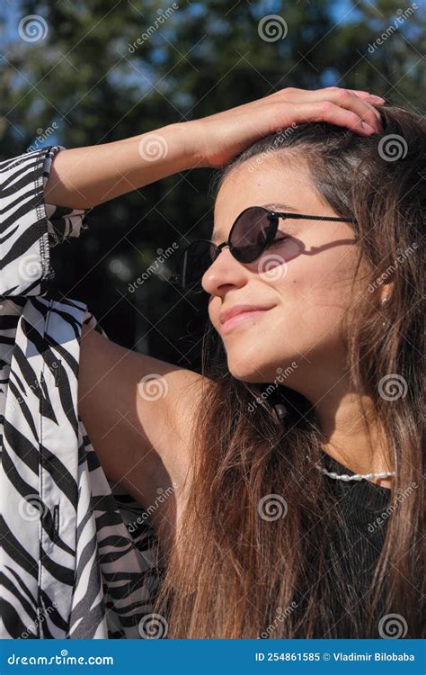 Young Tall Girl With Long Straight Hair Stock Image Image Of