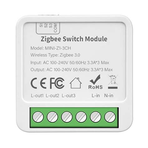 Tuya Zigbee 3 Ch Diy Smart Switch 3 Way Control Light Relay Smart Life