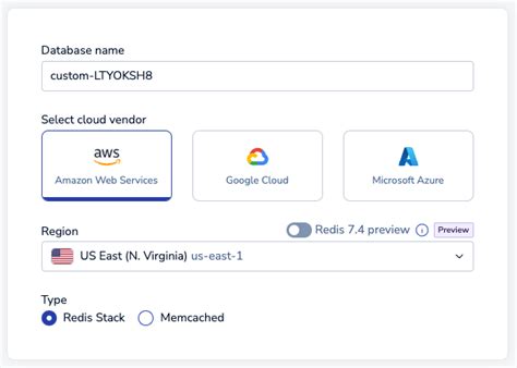 Create A Redis Flex Database Docs