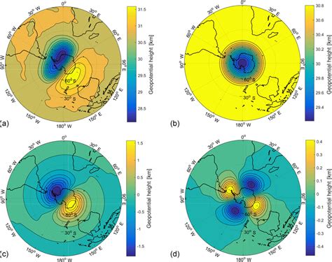 Stereographic Projection Of The Geopotential Height Field And Its