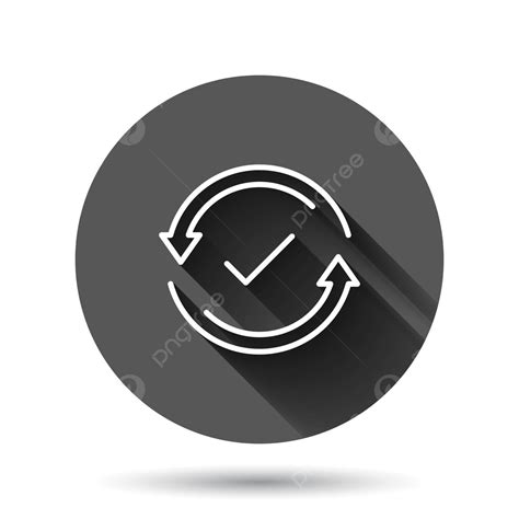 Accepted Check Mark Button With Shadow On Black Background Vector Circle Vector Agreement Png