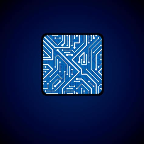 Premium Vector Vector Technology Cpu Design With Square Blue
