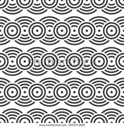 Seamless Pattern Overlapping Circles Geometric Ornament Stock Vector Royalty Free 1892353888