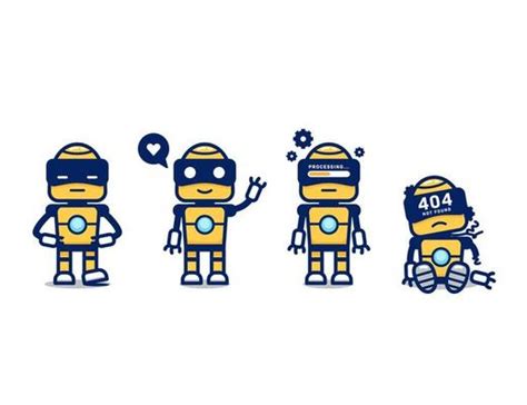 Robot Character Set Vector Art Icons And Graphics For Free Download