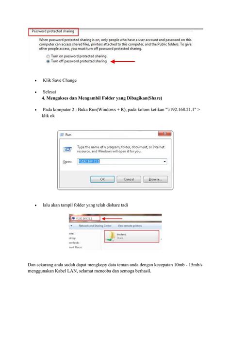 Tutorial Cara Sharing Data File Di Windows 7 Dengan Kabel Lan PDF