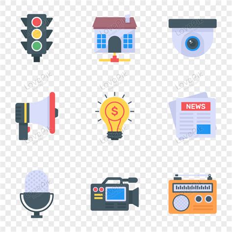 미디어 장치 평면 벡터 아이콘 팩 Png 일러스트 무료 다운로드 Lovepik