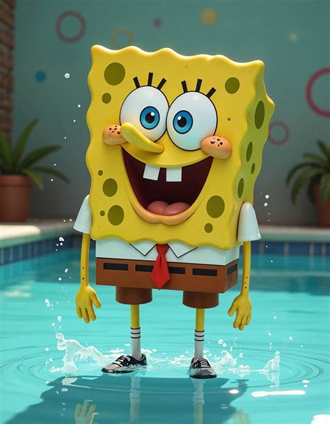 Spongebob In The Pool Ia By Sergibluebird16 On Deviantart