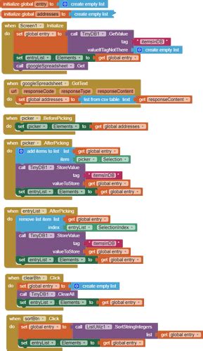 How Do I Sort A List Of Addresses By Index Number Mit App Inventor