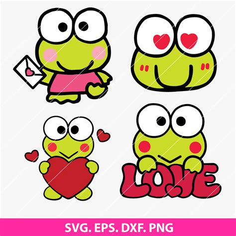 Keroppi Valentine Svg Keroppi Svg Keroppi Vector Svg