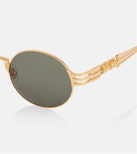 Double Ressort Round Sunglasses In Gold Jean Paul Gaultier Mytheresa