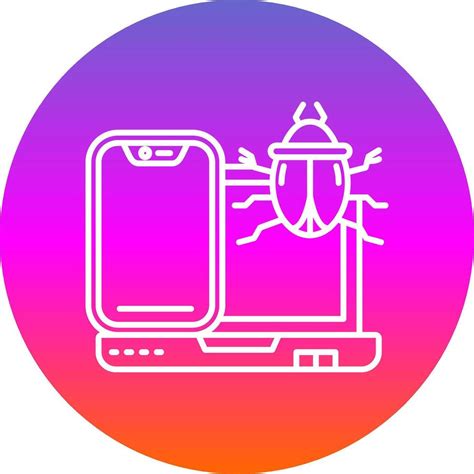 Bug Line Gradient Circle Icon 39178967 Vector Art At Vecteezy
