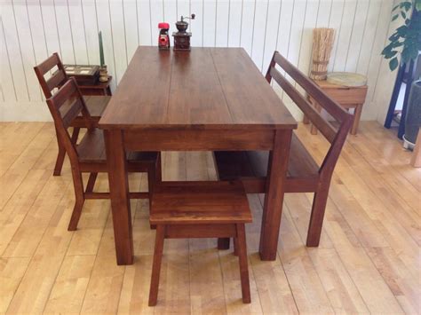 알베리원목가구 공기정화기능이 탁월한 고무나무로 제작한 식탁세트~~싱가폴에 사시는 분이 귀국에 맞춰