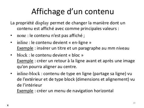 Cours Css Feuilles De Style En Cascade Mars 2015