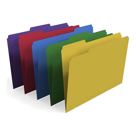 Staples File Folders 1 3 Cut Legal Size Assorted Colors 200 Carton St22945 Ccvs