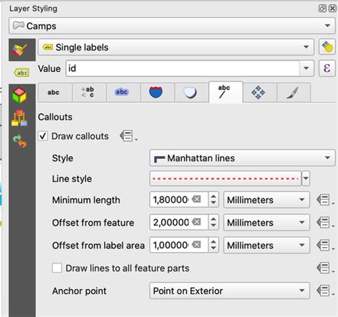 Labeling Label Callouts In QGIS Geographic Information Systems Stack Exchange