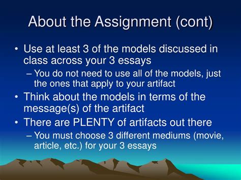 Ppt Artifact Assignment Powerpoint Presentation Free Download Id 16518