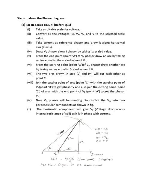 Steps To Draw The Phasor Diagram In Rl Rc Rlc Circuit Pdf Series And Parallel Circuits