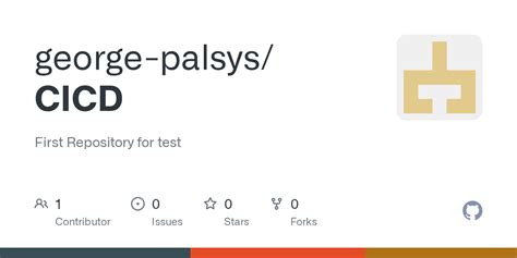 Github George Palsyscicd First Repository For Test