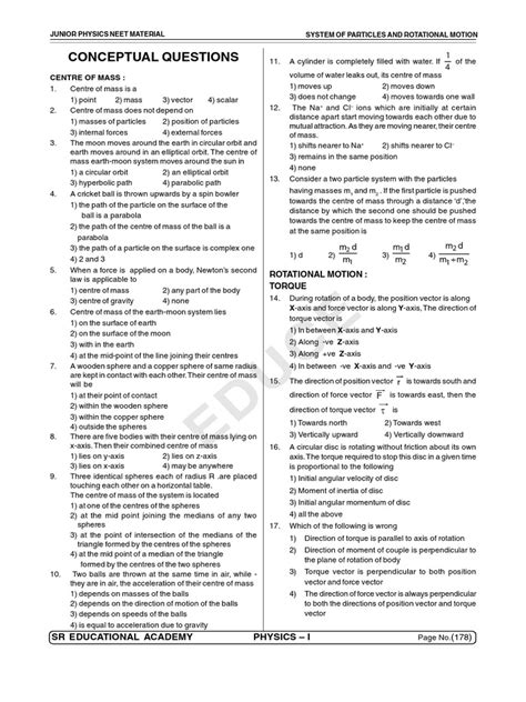 System Of Particles And Rotational Motion Pdf Rotation Around A