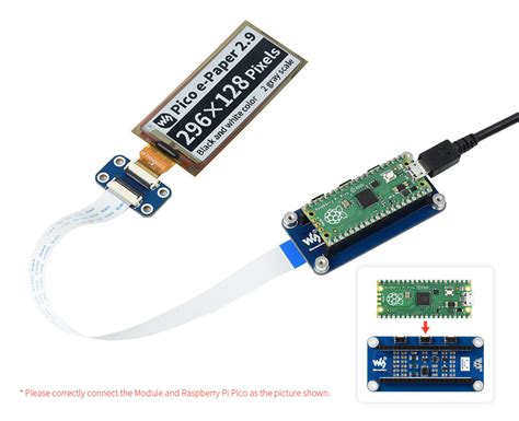 29inch Flexible E Paper E Ink Display Module For Raspberry Pi Pico