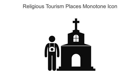 Religious Tourism Places Monotone Icon In Powerpoint Pptx Png And Editable Eps Format Ppt Template
