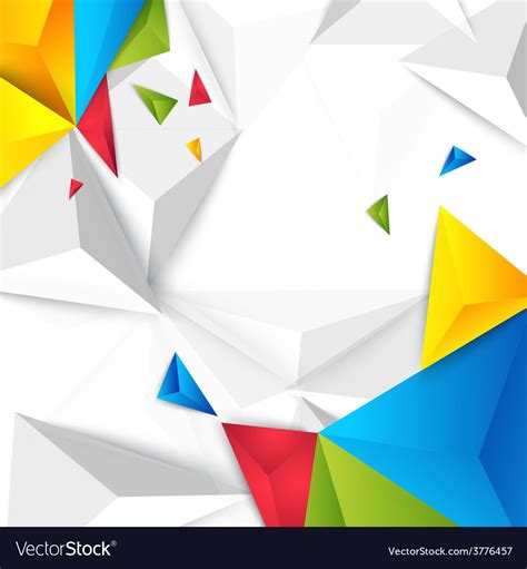 Color Background Abstract Polygon Triangle Vector Image