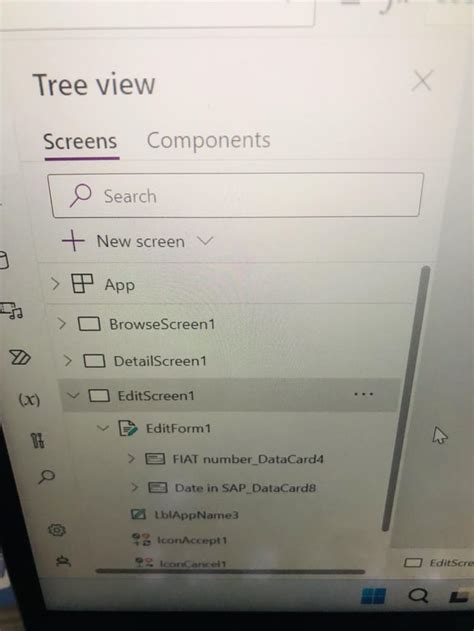 edit form not displayed r powerapps