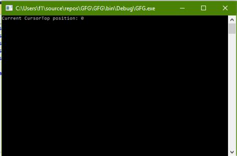 C How To Change The Cursortop Of The Console Geeksforgeeks