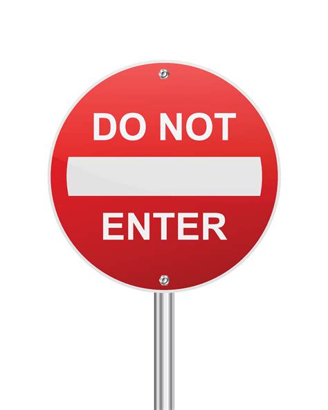 Do Not Enter Traffic Sign 46263673 Vector Art At Vecteezy
