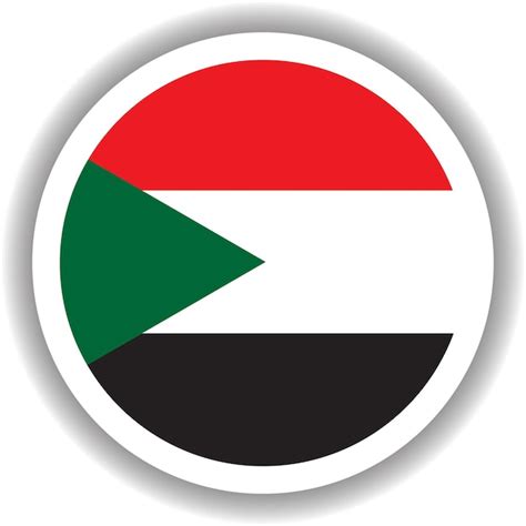 Premium Vector Sudan Flag Round Shape