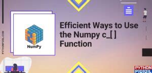 Efficient Ways To Use The Numpy C Function Python Pool
