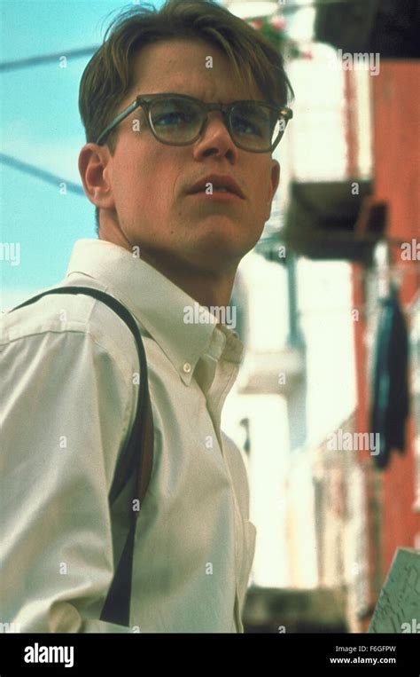 Dec 12 1999 Rome Italy Actor Matt Damon As Tom Ripley In The