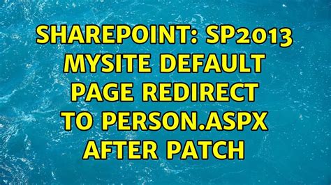 Sharepoint Sp2013 Mysite Default Page Redirect To Personaspx After